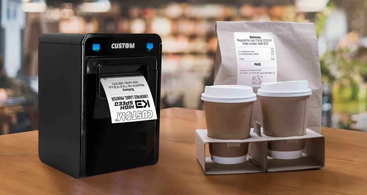 Custom's eco-friendly printers: linerless and linerfree | Custom S.p.A.